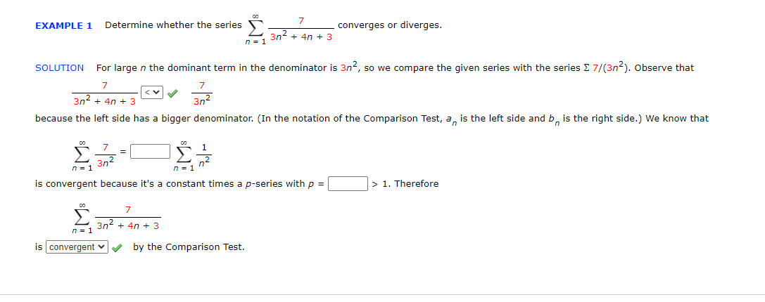Solved 7 EXAMPLE 1 Determine whether the series Š converges | Chegg.com