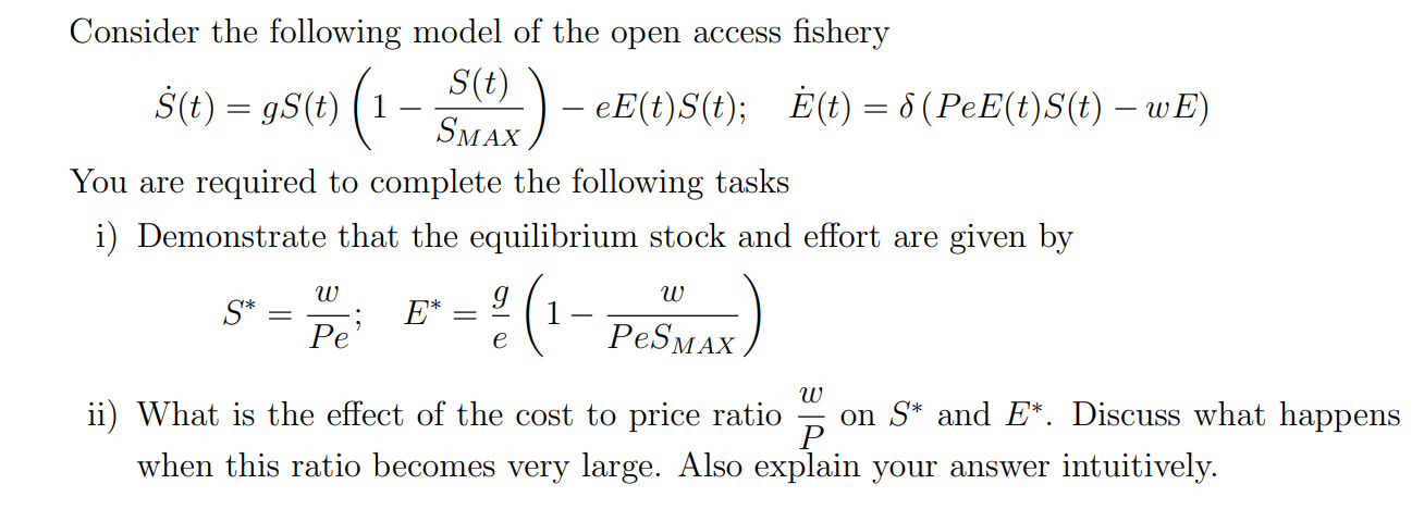 Consider the following model of the open access | Chegg.com