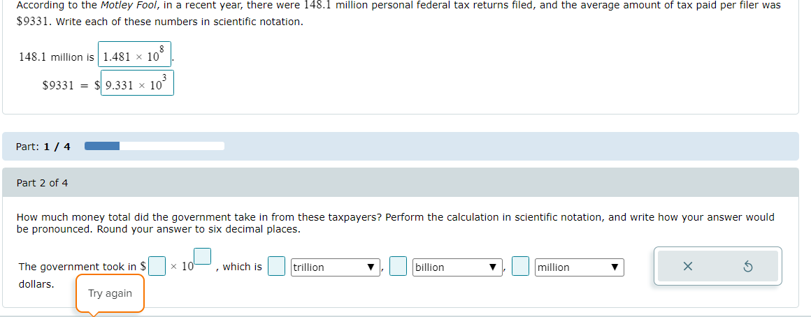 Solved Just the answer to part 2 ﻿please :) | Chegg.com