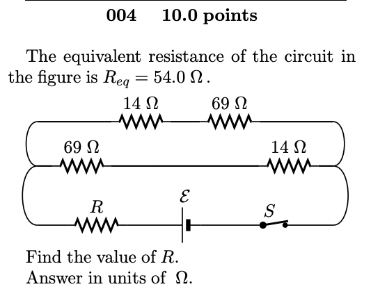 Solved The equivalent resistance of the circuit in the | Chegg.com