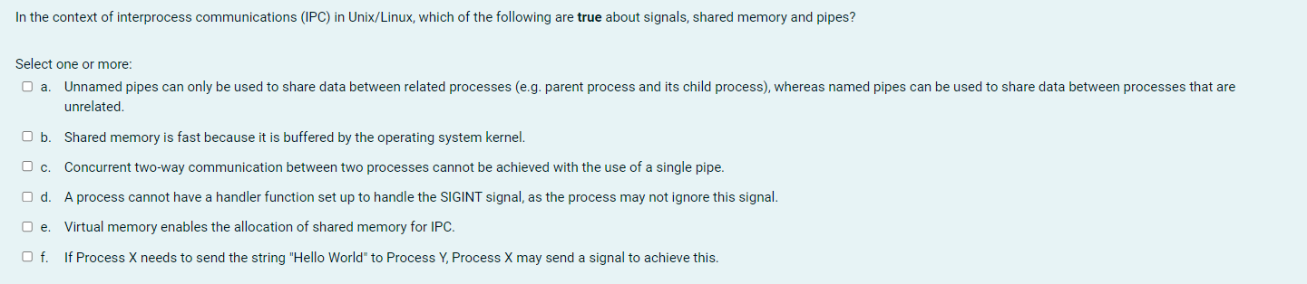 Solved In the context of interprocess communications (IPC) | Chegg.com