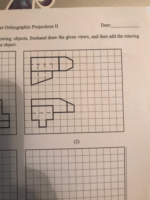 Solved Name Worksheet Orthographic Projections II Date: | Chegg.com