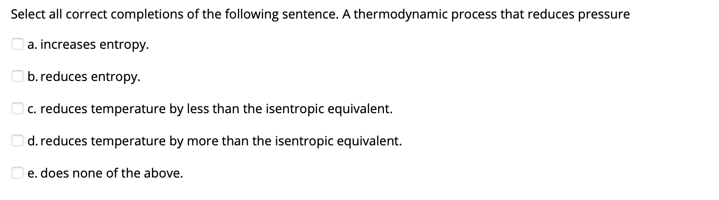 Solved Select all correct completions of the following | Chegg.com