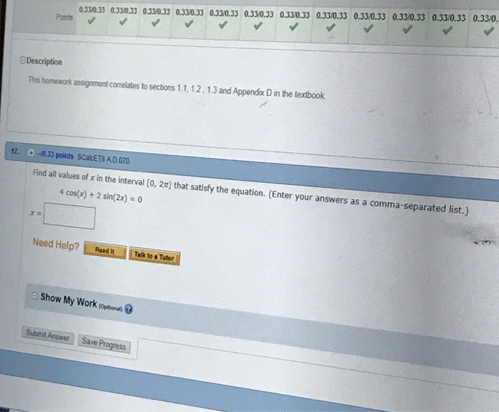 Solved The Homework Assignment Correlates To Sections 1 1