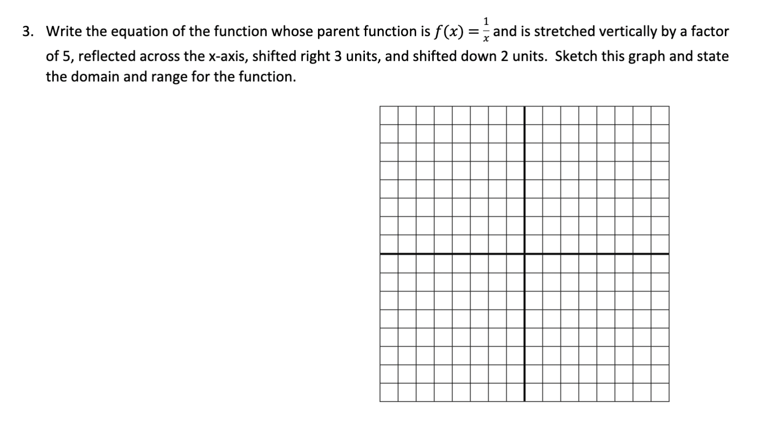 Solved Write the equation of the function whose parent | Chegg.com