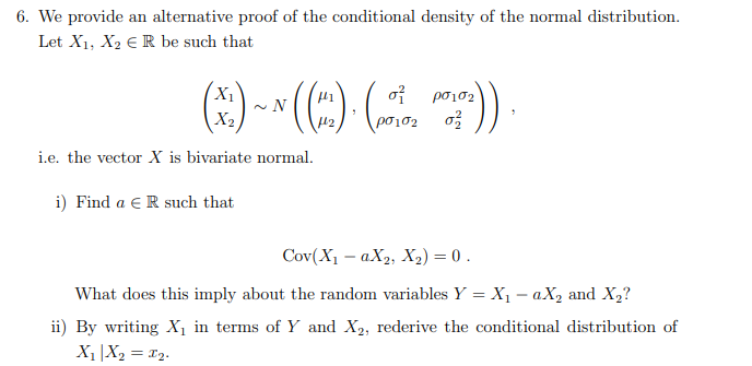 Solved 6. We provide an alternative proof of the conditional | Chegg.com