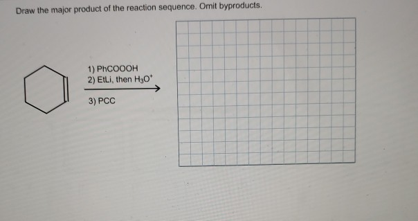 Solved Draw the major product of the reaction sequence. Omit | Chegg.com