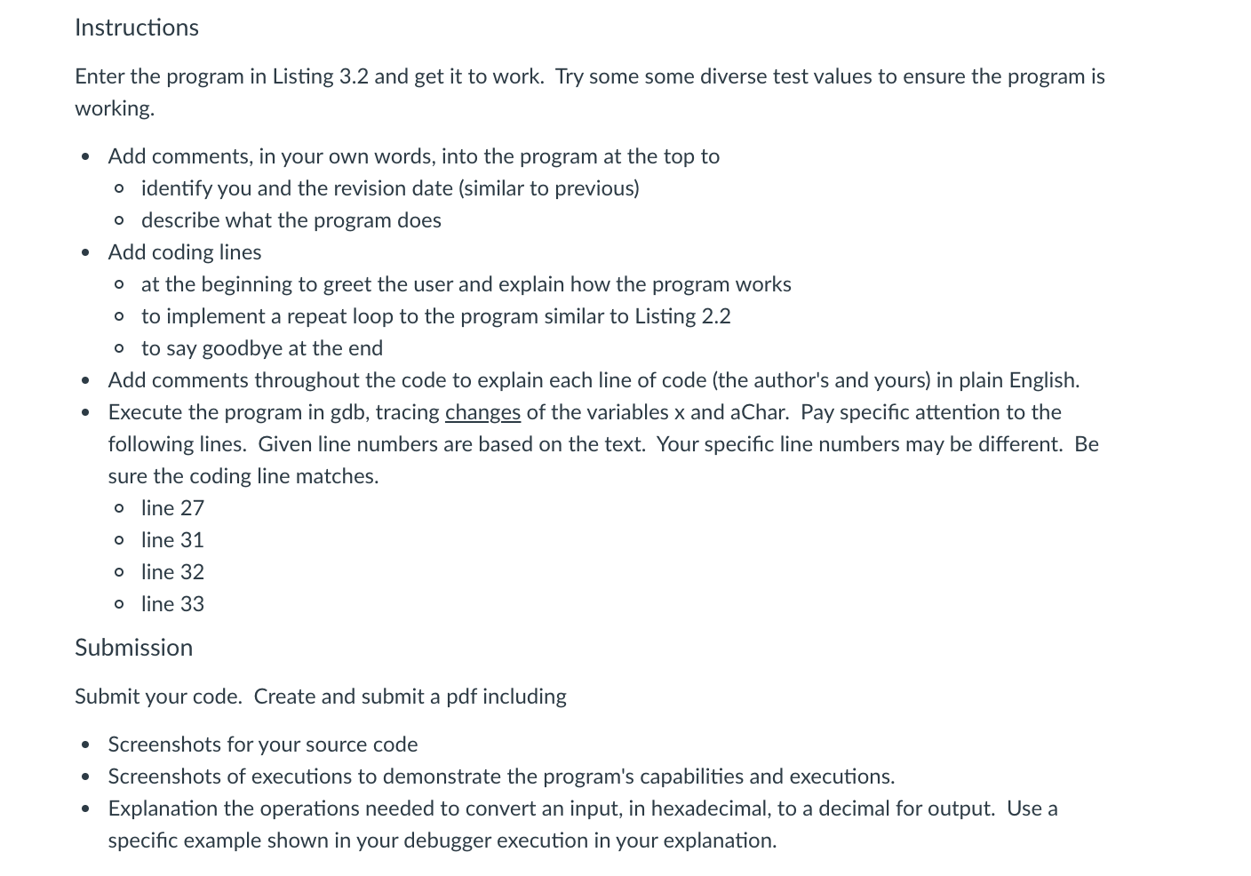 Solved Instructions Enter the program in Listing 3.2 and get | Chegg.com