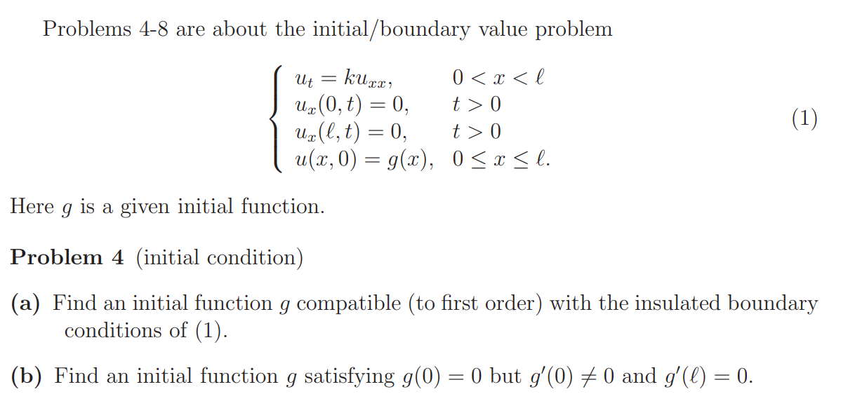 Solved Problems 4-8 are about the initial/boundary value | Chegg.com