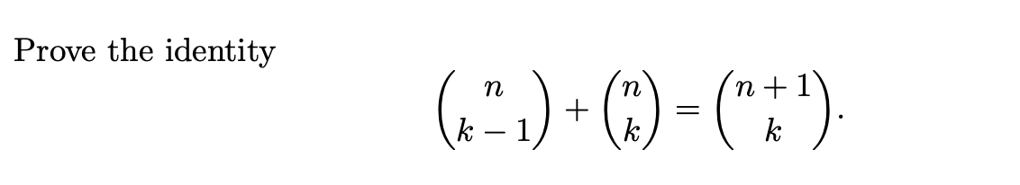 Solved Prove the identity (6-1) + )-(") | Chegg.com