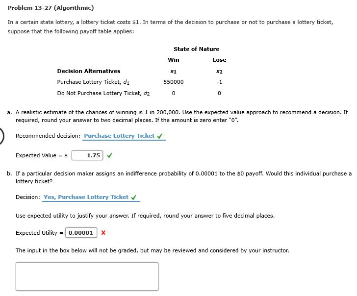 Solved Problem 13-27 (Algorithmic) In a certain state | Chegg.com