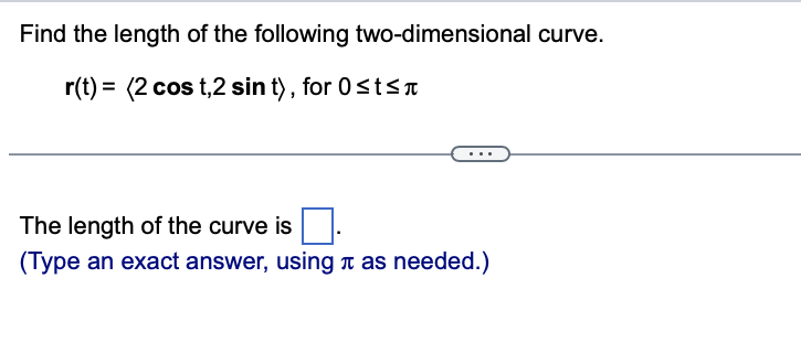 Solved Find the length of the following two-dimensional | Chegg.com