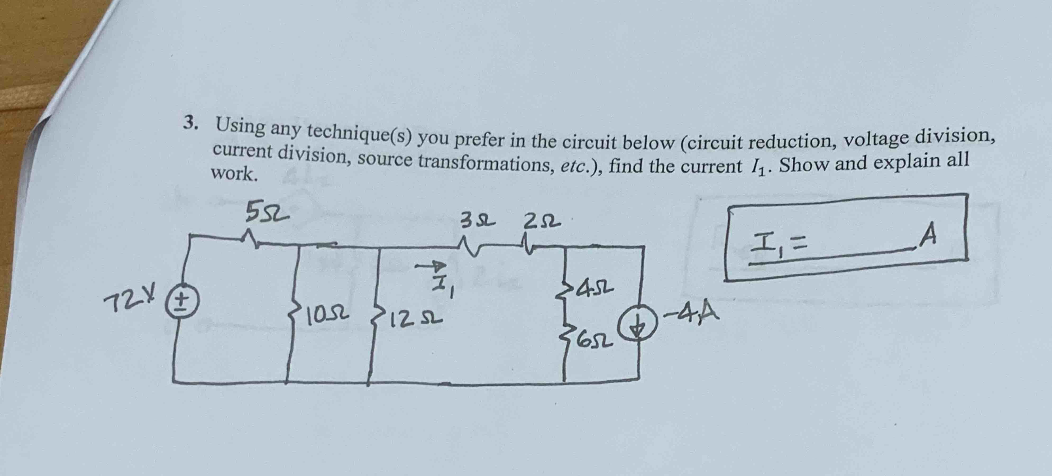 Solved 3. ﻿Using any technique(s) ﻿you prefer in the circuit | Chegg.com