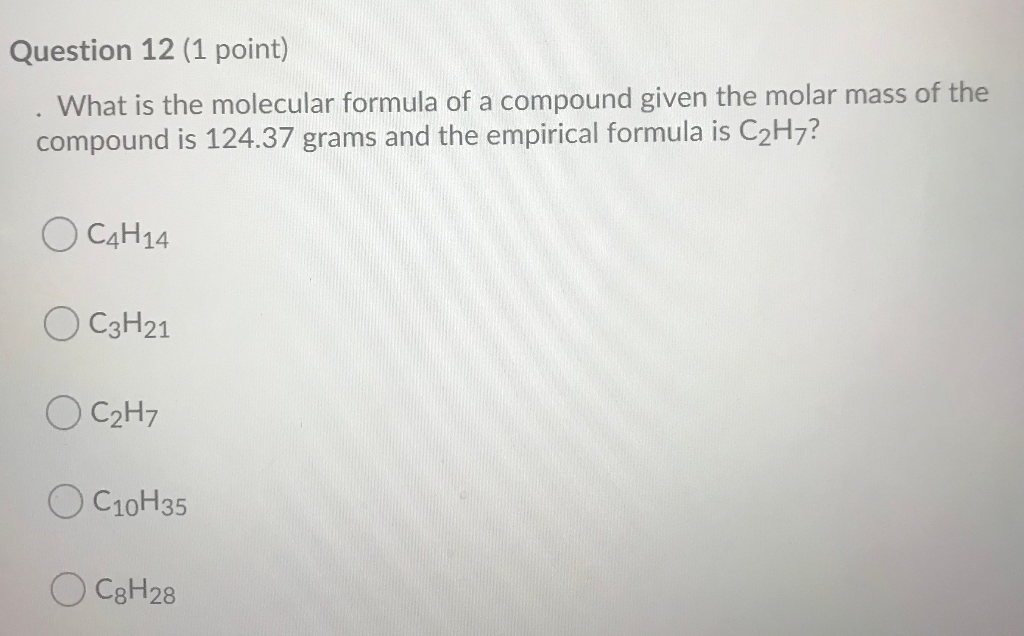 Solved Question 25 (1 point) Which substance would be | Chegg.com