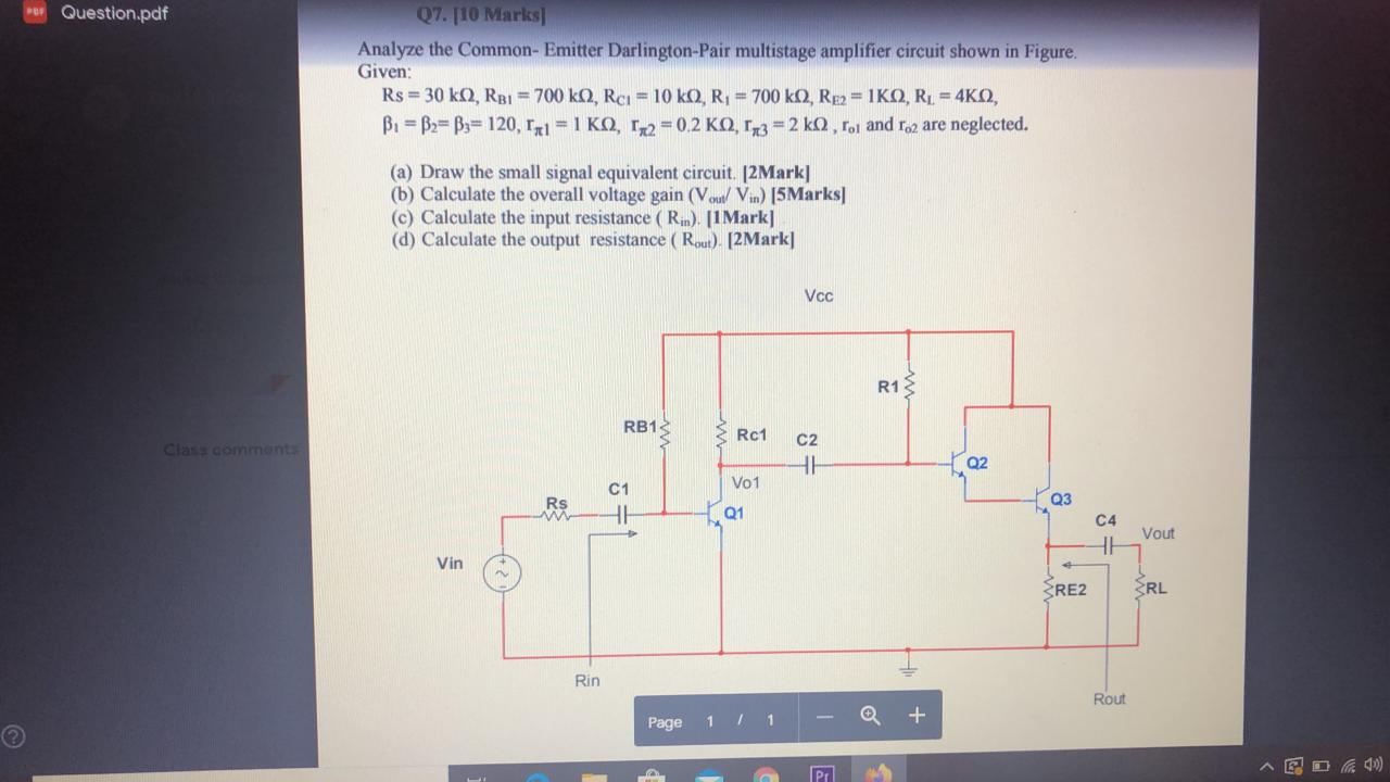 Solved ! Question.pdf Q7. [10 Marks) Analyze the | Chegg.com