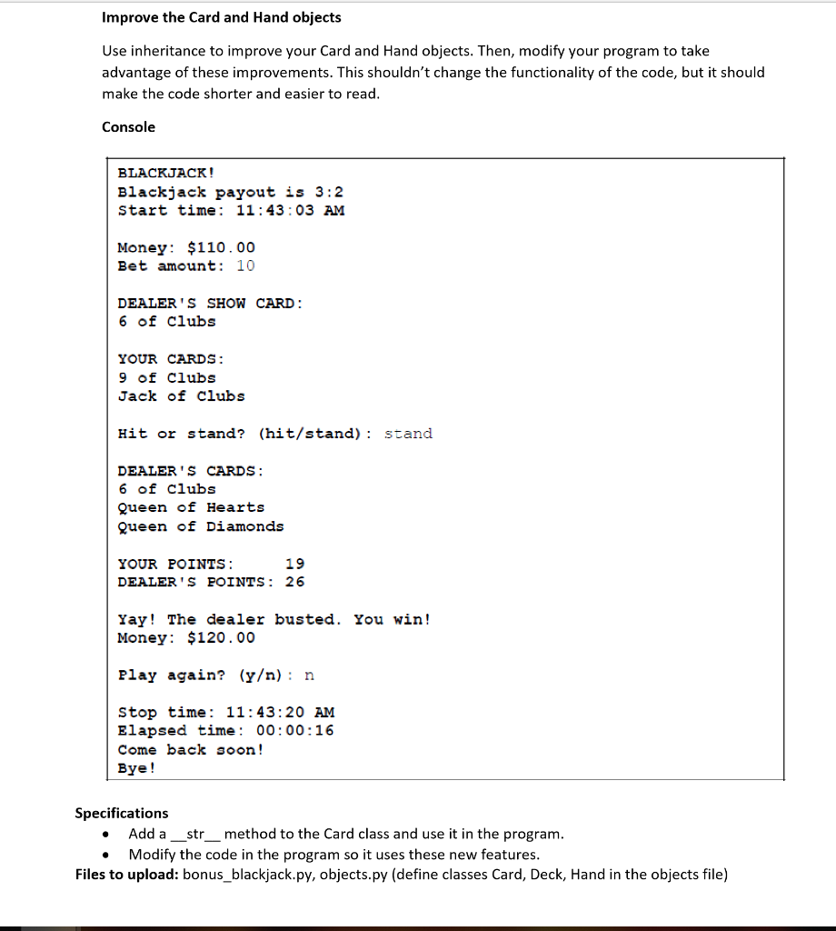 * PYTHON 3 **IMPLEMENT OUTPUT AS SHOWN BELOW *** USE | Chegg.com