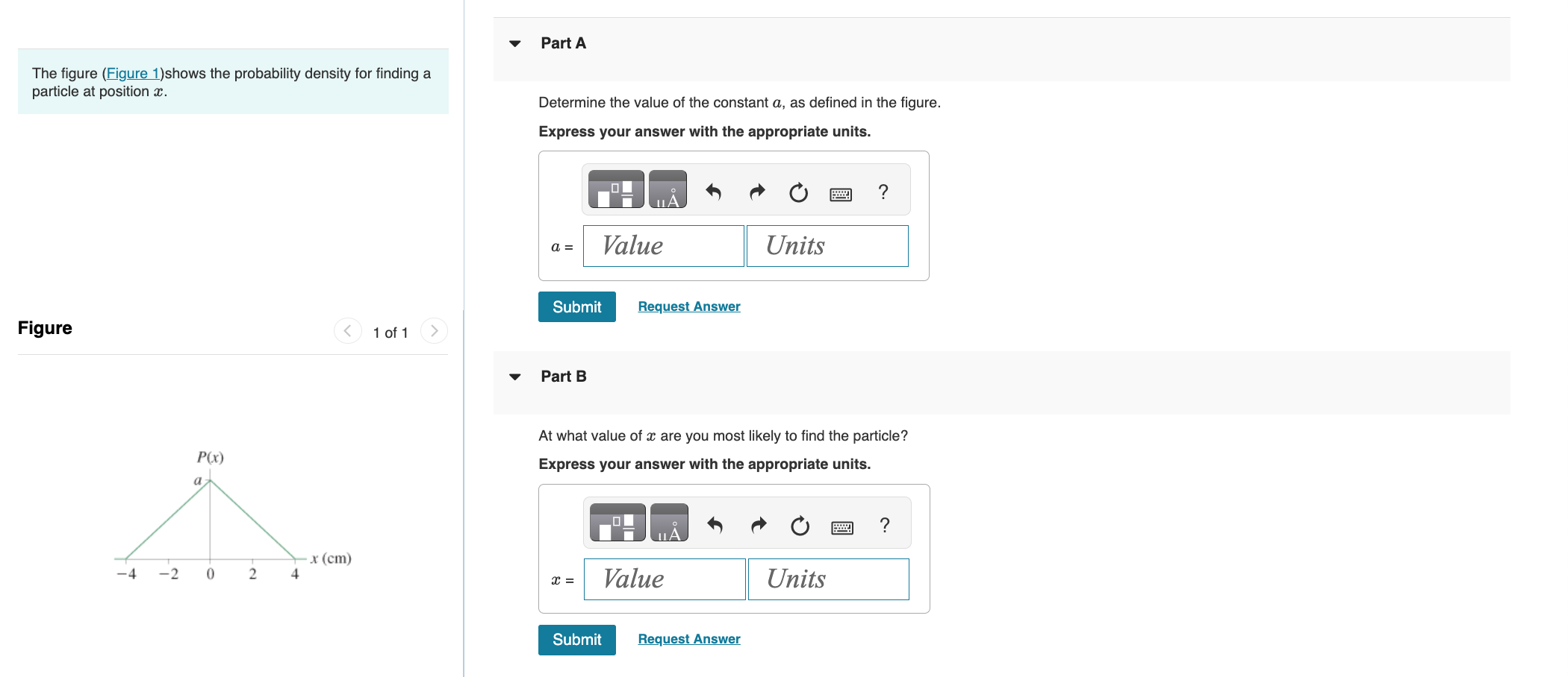 Solved The figure (Figure 1)shows the probability density | Chegg.com
