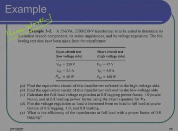 Solved Example Home Worth Example 2-3. A 15-KVA 2300/230-V | Chegg.com Solved Example Home Worth Example 2-3. A 15-KVA 2300/230-V | Chegg.com