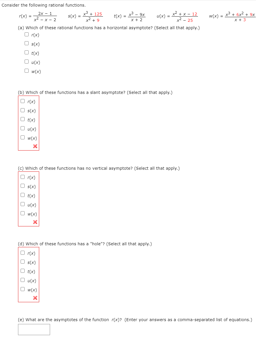 Solved Consider the following rational functions. 2x - 1 x3 | Chegg.com