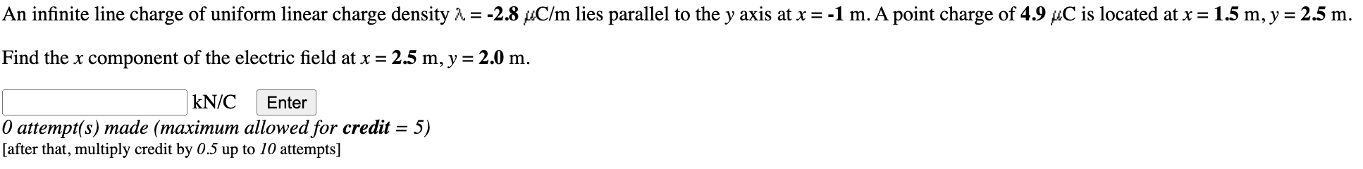 Solved An infinite line charge of uniform linear charge | Chegg.com