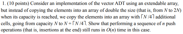 Solved 1. (10 points) Consider an implementation of the | Chegg.com