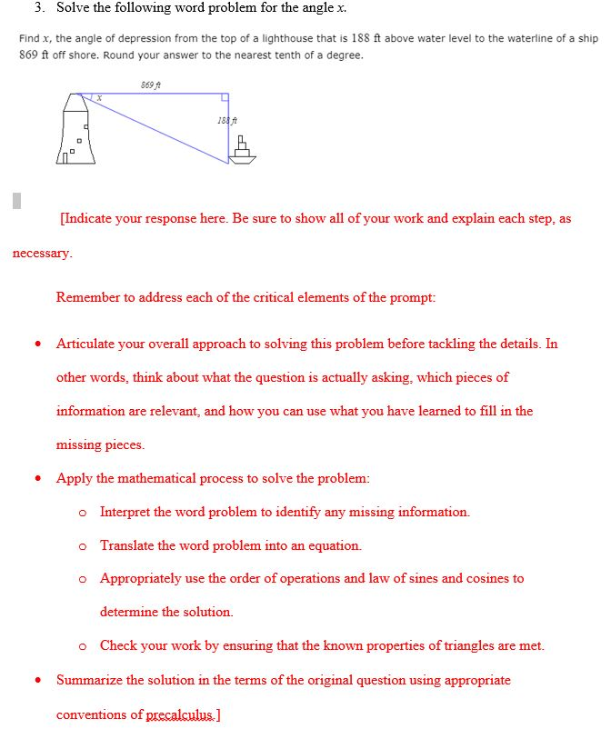 Solved Solve the following word problem for the angle x | Chegg.com