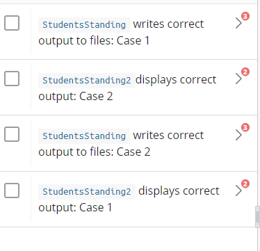 Create an application named StudentsStanding.java | Chegg.com