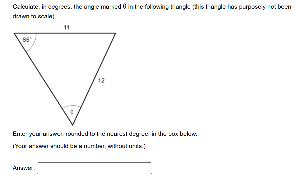 Solved Calculate, in degrees, the angle marked θ in the | Chegg.com