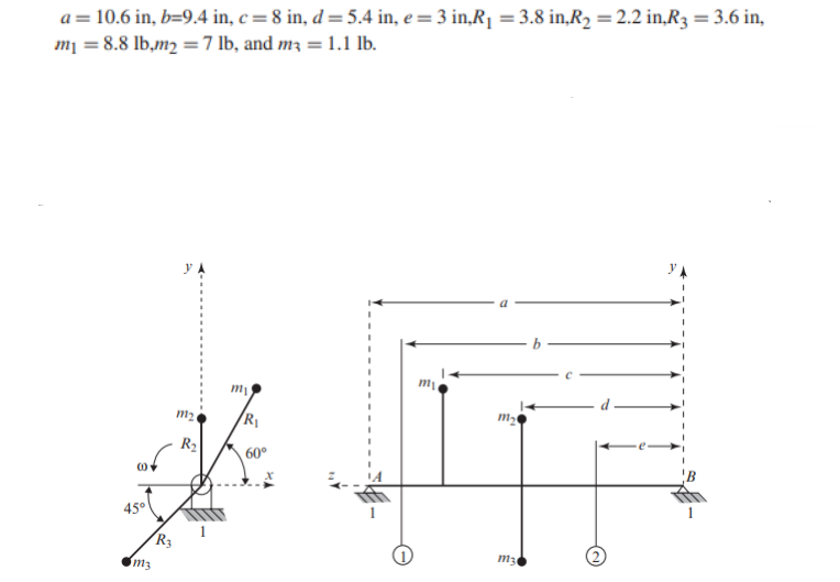 Solved Three masses are rigidly attached to the axis shown | Chegg.com