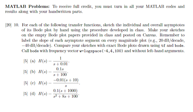 Solved MATLAB Problems: To receive full credit, you must | Chegg.com