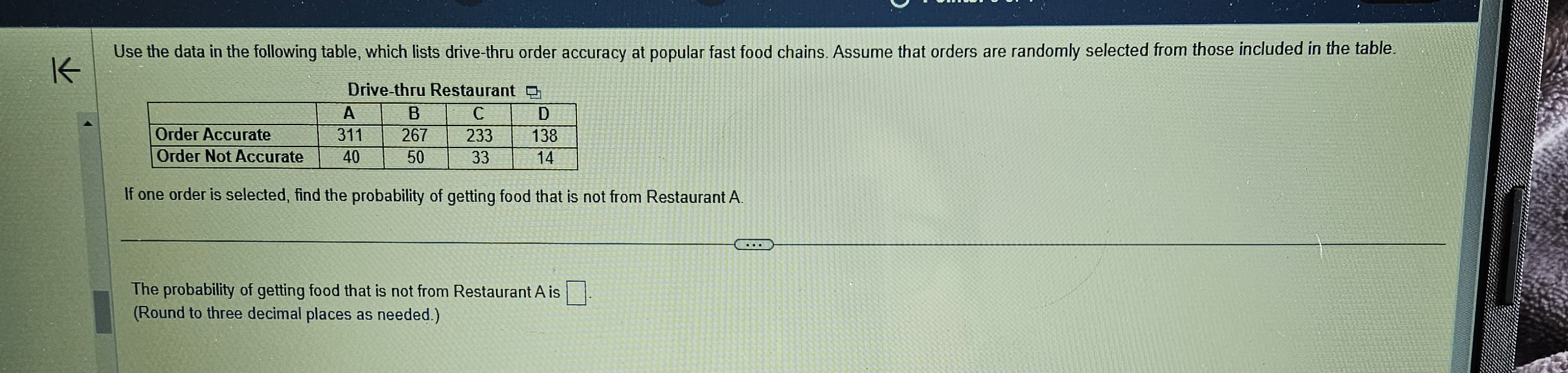 Solved Use the data in the following table, which lists | Chegg.com