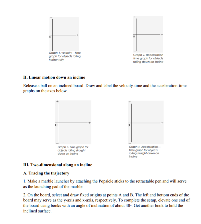 LABORATORY ACTIVITY ON PROJECTILE MOTION "Curve Me on | Chegg.com