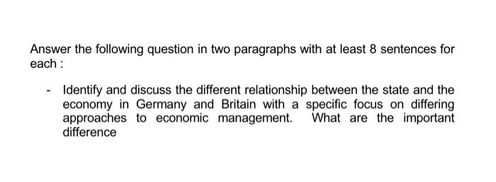 Solved Answer the following question in two paragraphs with | Chegg.com