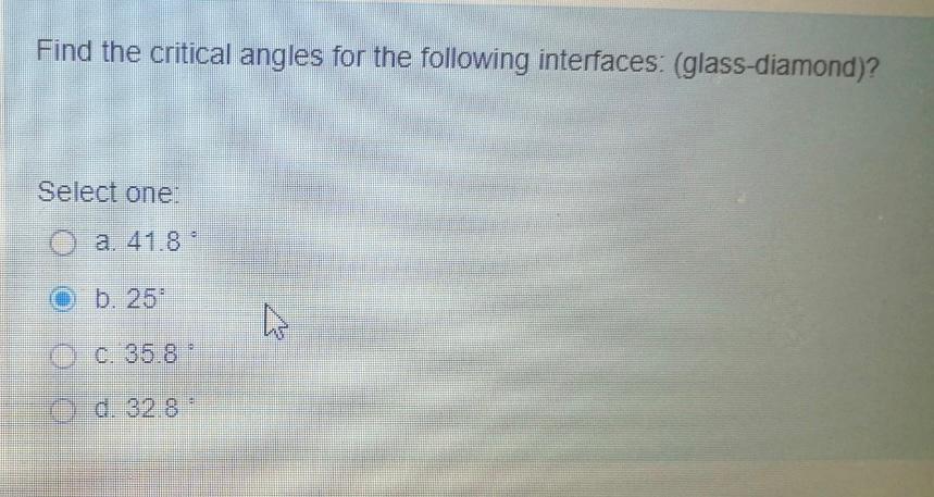 Solved Find the critical angles for the following | Chegg.com