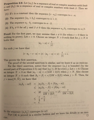 Solved have Proposition 2.6 Let {a;} be a sequence of real | Chegg.com