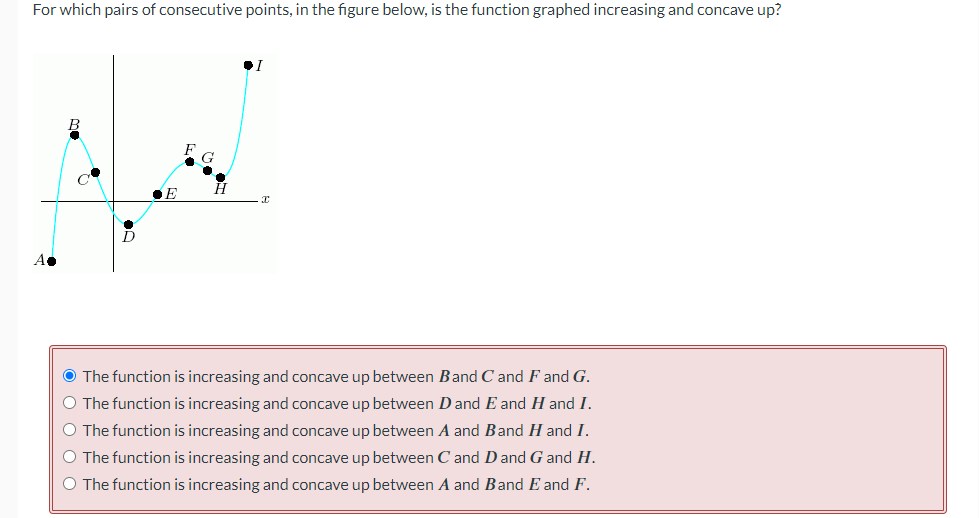 Solved For which pairs of consecutive points, in the figure | Chegg.com
