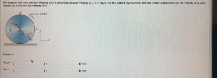 Solved The circular disk rolls without slipping with a | Chegg.com