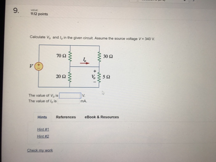 Solved Calculate V_o and I_o in the given circuit. Assume | Chegg.com