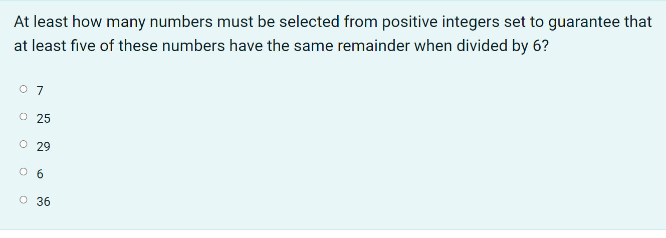 Solved At least how many numbers must be selected from | Chegg.com