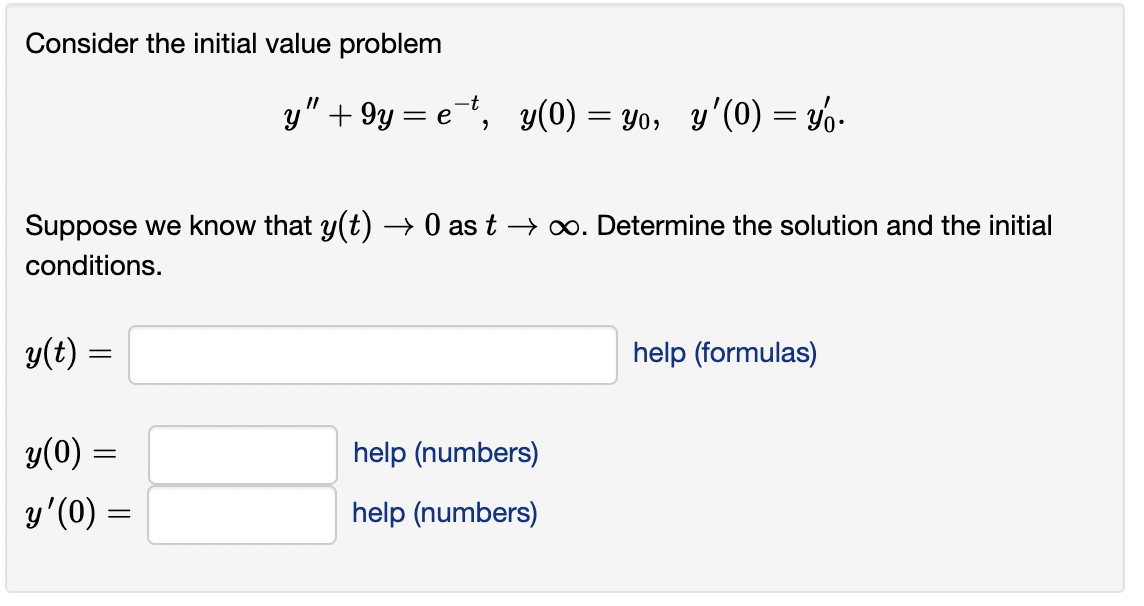 Solved Consider the initial value problem | Chegg.com