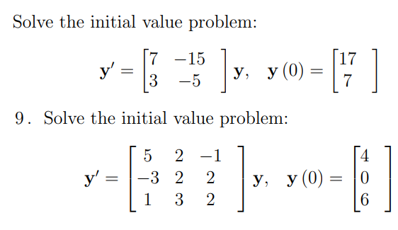 Solved Solve the initial value problem: | Chegg.com