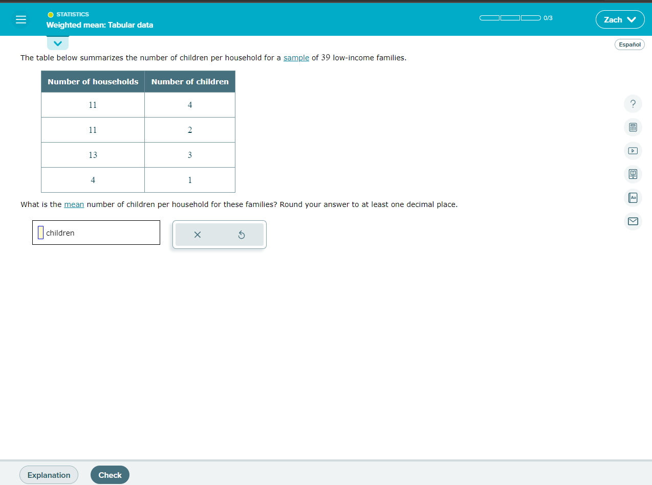 Solved The table below summarizes the number of children per | Chegg.com
