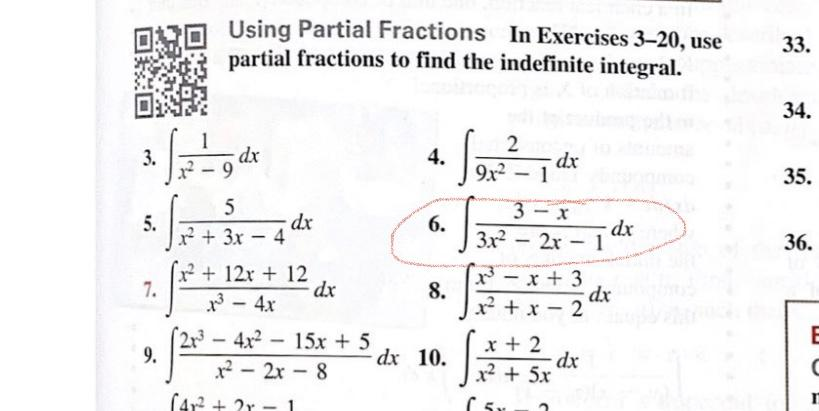 Solved Using Partial Fractions In Exercises 3–20, use | Chegg.com