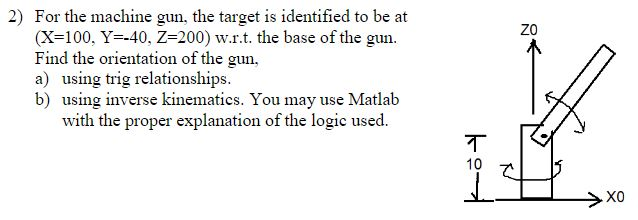 ZO 2) For the machine gun, the target is identified | Chegg.com