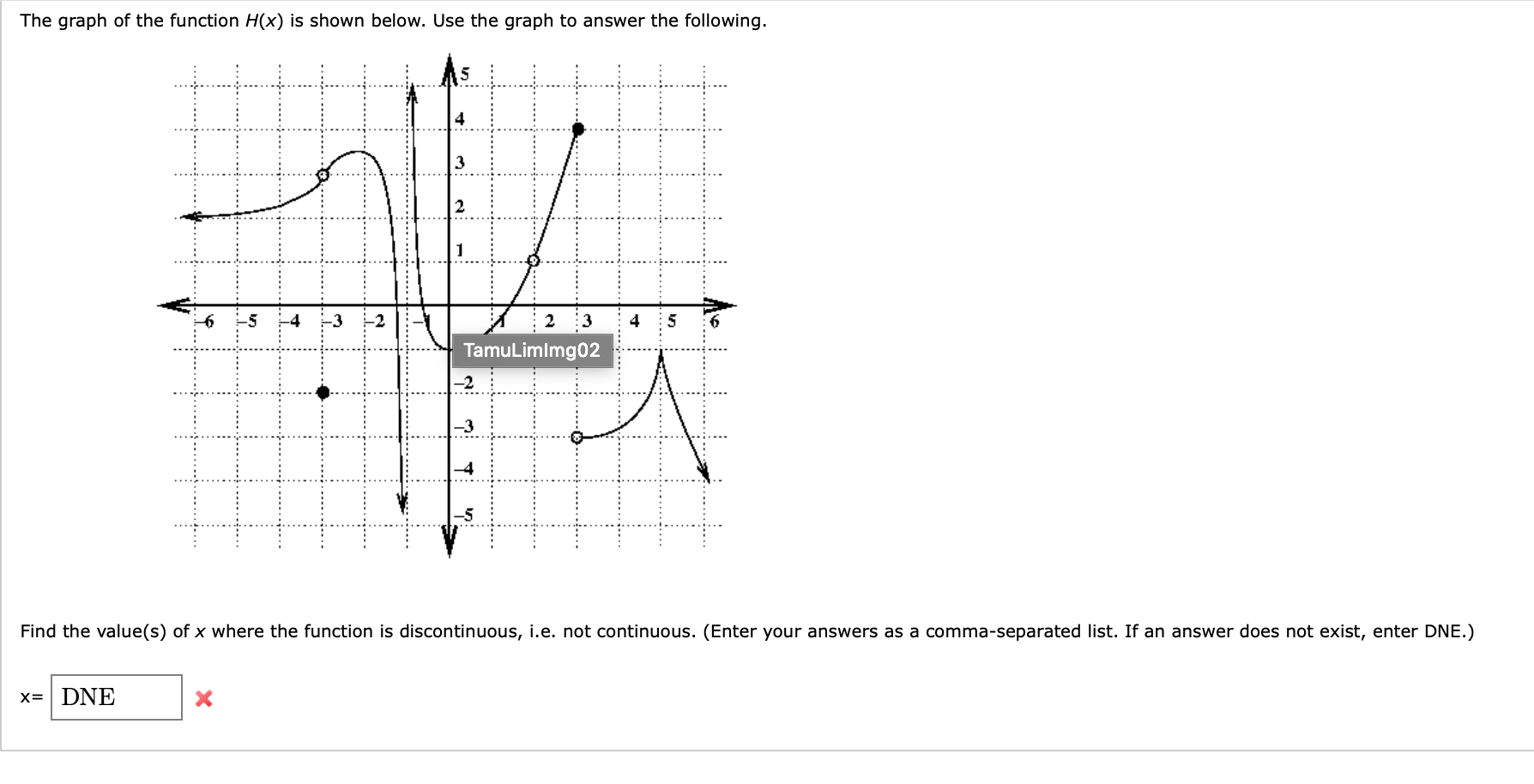 Solved The graph of the function H(x) is shown below. Use | Chegg.com