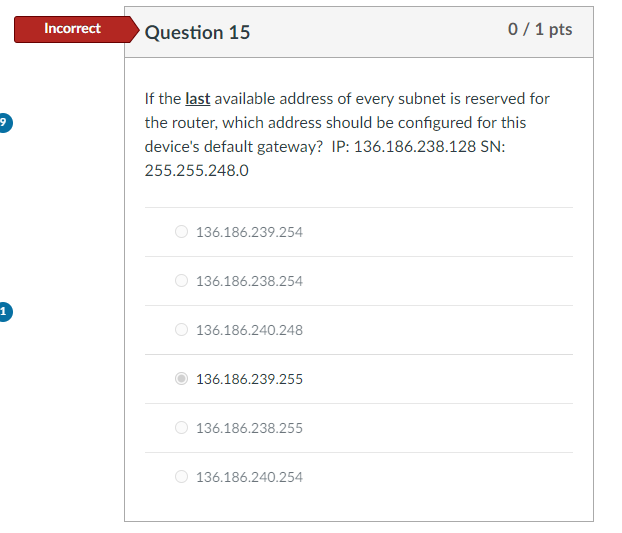 Solved Question 15If the last available address of every | Chegg.com