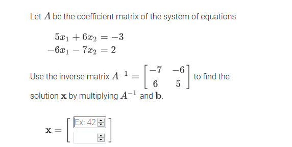 Solved Let A be the coefficient matrix of the system of | Chegg.com