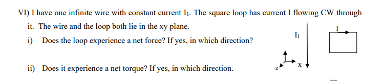 Solved VI) I have one infinite wire with constant current | Chegg.com
