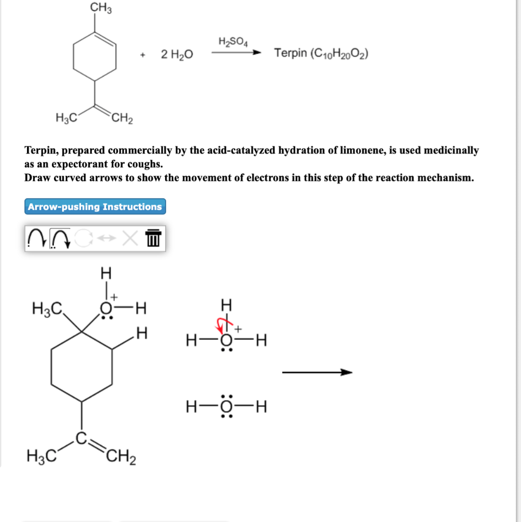 Solved CH3 H2C H2SO4 CH3 H2O ÓH CH3 Draw curved arrows to | Chegg.com