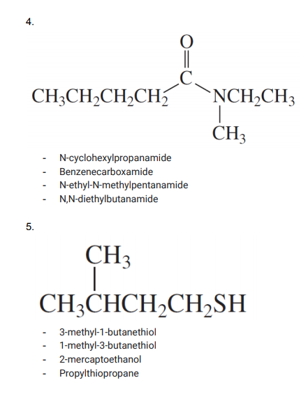 Solved PART 1 IDENTIFY THE CORRECT IUPAC NAME 1. CH,CH,CH,CH | Chegg.com